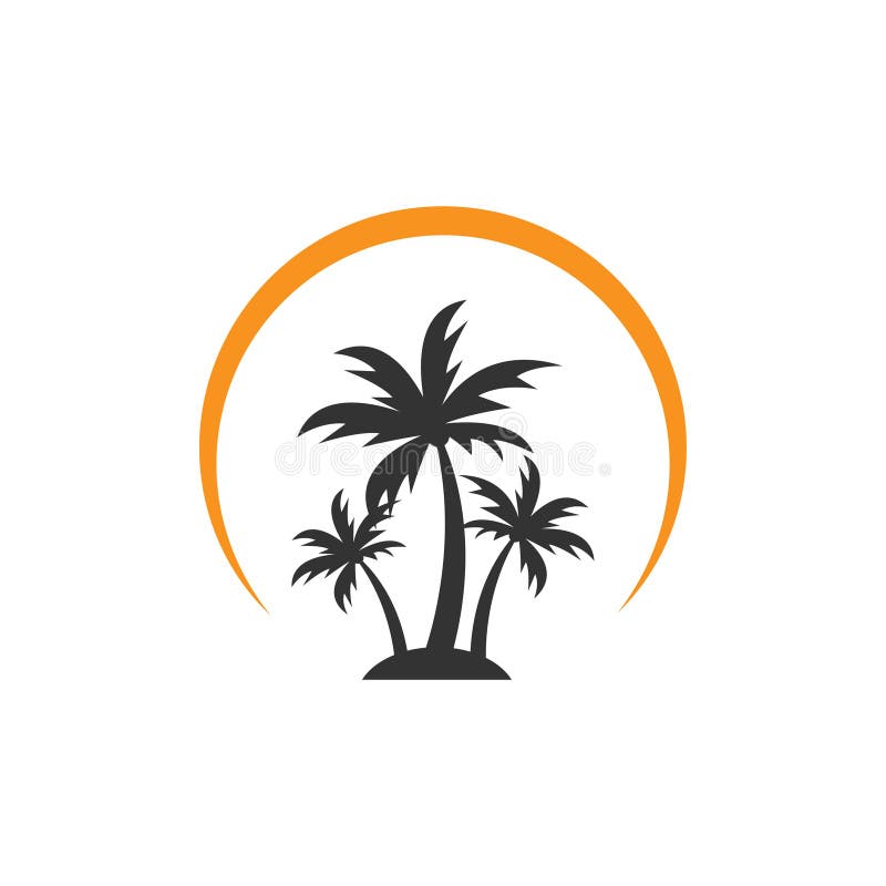 Palm Tree Graphic Design Template Vector Illustration Stock Vector ...