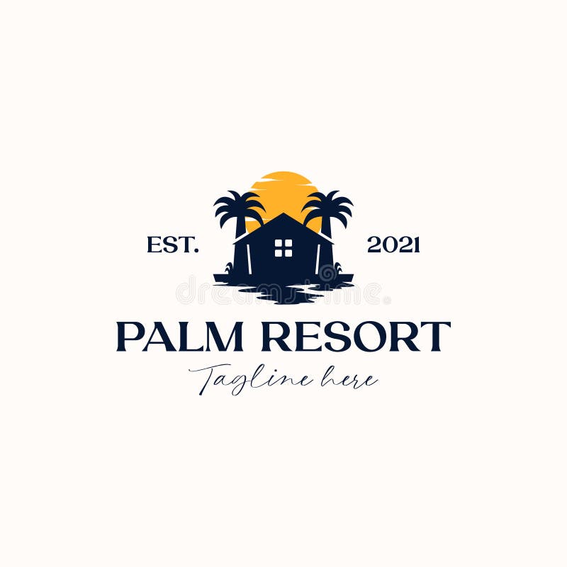 Palm Tree House Logo Stock Illustrations – 1,402 Palm Tree House Logo ...