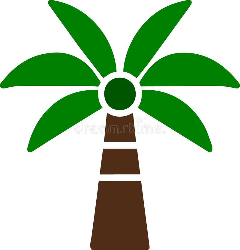 Palm Tree Icon Illustration Stock Illustration - Illustration of symbol ...