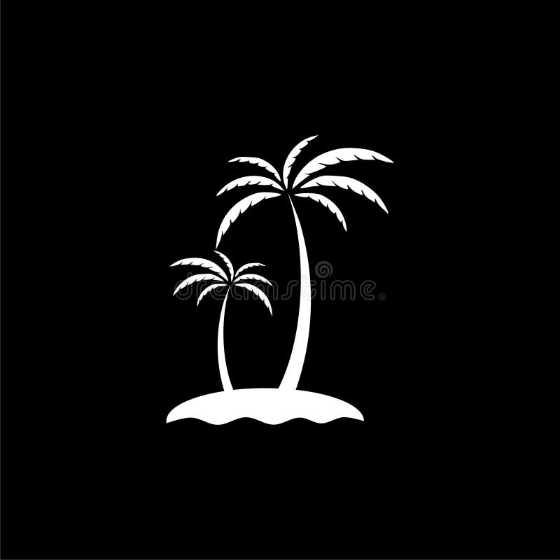 Palm Tree Icon Isolated on Black Background Stock Vector - Illustration ... Palm Tree Icon Isolated on Black Background Stock Vector - Illustration ...