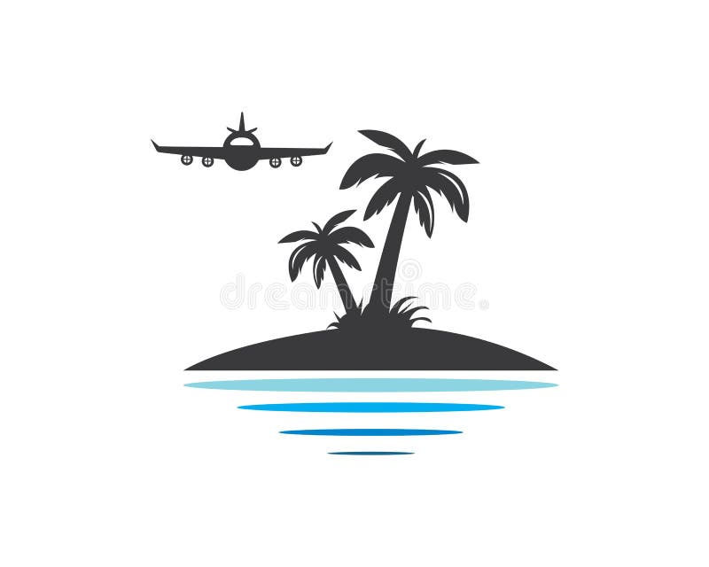 Palm Tree Icon of Summer and Travel Logo Vector Illustration Stock ...
