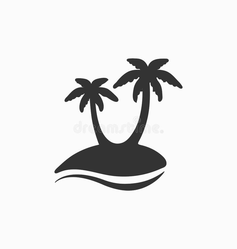 Palm tree icon vector stock vector. Illustration of trees - 92961250