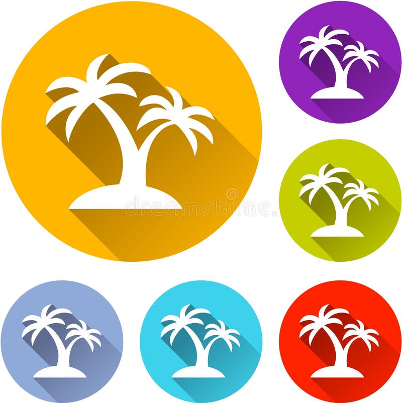 Palm tree icons stock vector. Illustration of palm, simple - 107959840