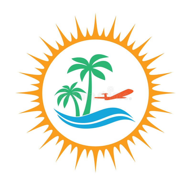 Palm tree island icon stock vector. Illustration of tree - 330522642
