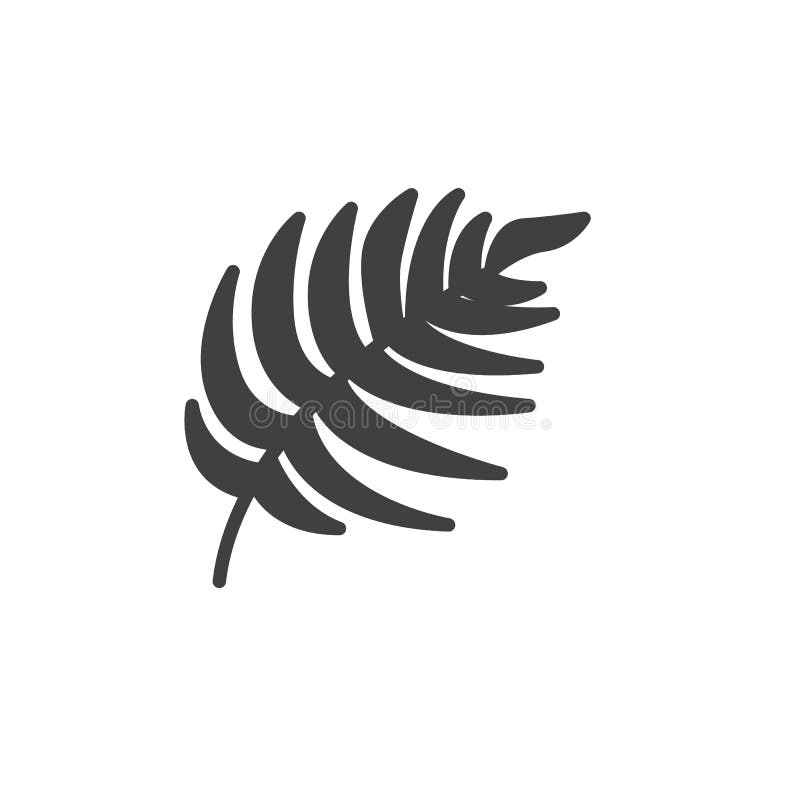 Palm tree leaf line icon stock vector. Illustration of jungle - 186318789