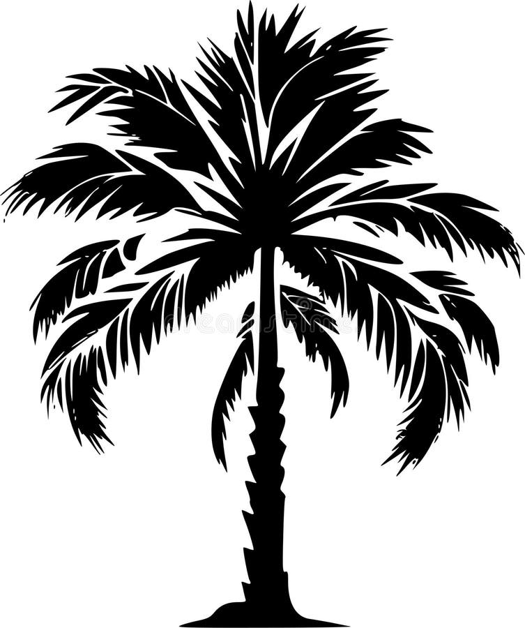 Palm Tree - Minimalist and Simple Silhouette - Vector Illustration ...