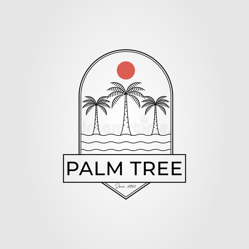 Set of Palm Tree and Paradise Logo Vector Illustration Design. Bundle ...