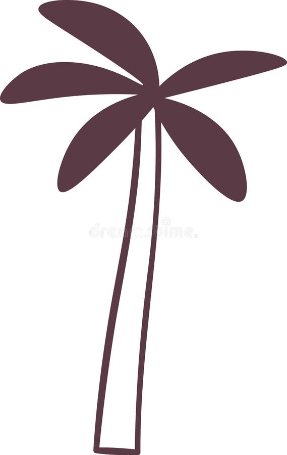 Palm Tree Outline stock vector. Illustration of hand - 319038442