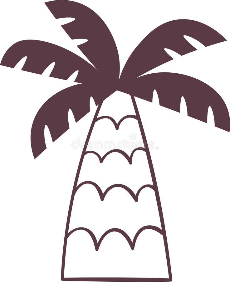 Palm Tree Outline stock vector. Illustration of tree - 319039002