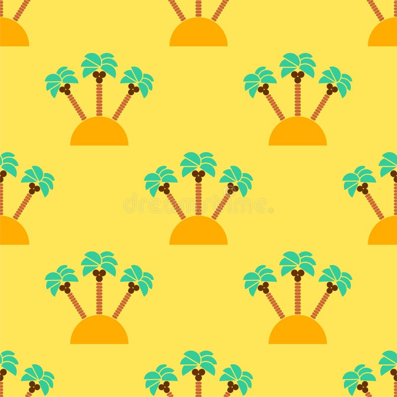 Palm Tree Pattern Seamless. Coconut Tree Background Stock Vector ...