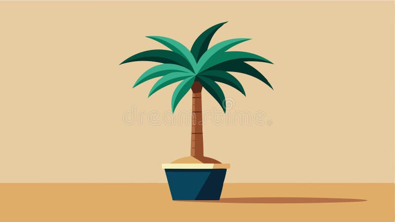 Palm Tree in a Pot. in Flat Style Stock Vector - Illustration of ...