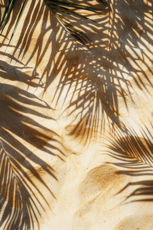 A Palm Tree S Shadow on a Sunny Day at the Beach, Great for Summer or ...