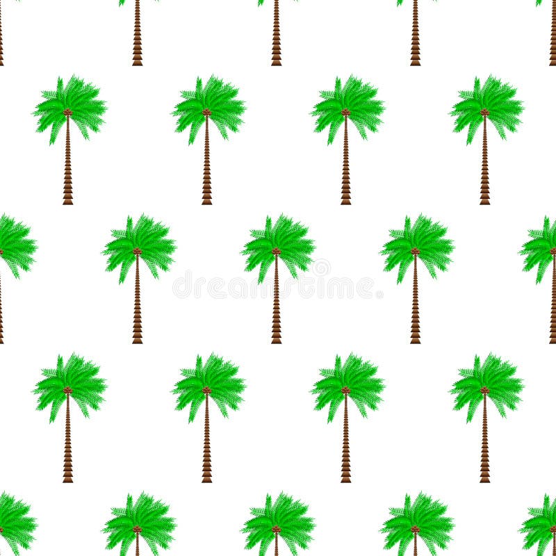 Palm tree seamless pattern stock illustration. Illustration of tree ...