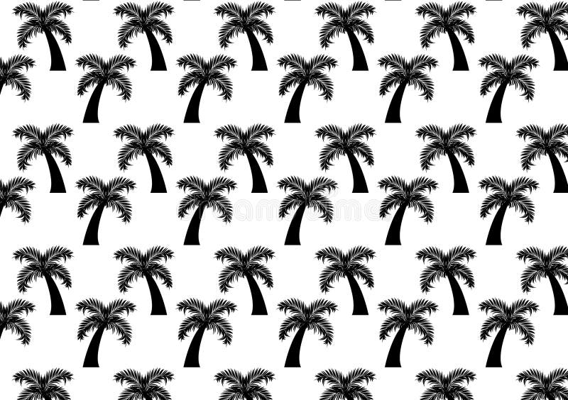 Palm Tree Seamless Pattern Wallpaper Design Stock Illustration ...