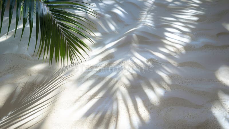 Palm Tree Shadow on Sand stock photo. Image of beach - 309985914