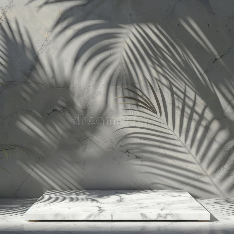 Palm Tree Shadow on Wall stock illustration. Illustration of contrast ...