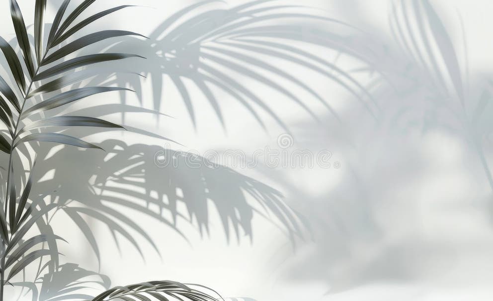 Palm Tree Shadow on Wall stock image. Image of tropical - 315744193