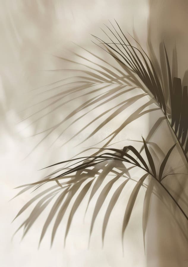 Palm Tree Shadow on Wall stock photo. Image of nature - 315506502