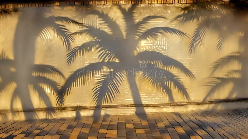 Animated Background with Palm Tree Shadows Stock Video - Video of ...