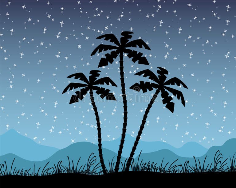 Bright Background Silhouette Palm Tree Stock Illustrations – 6,109 ...