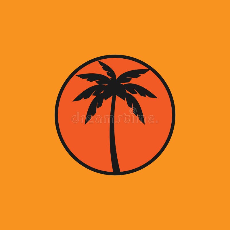 Palm Tree Element Shape for Logo Template Stock Vector - Illustration ...
