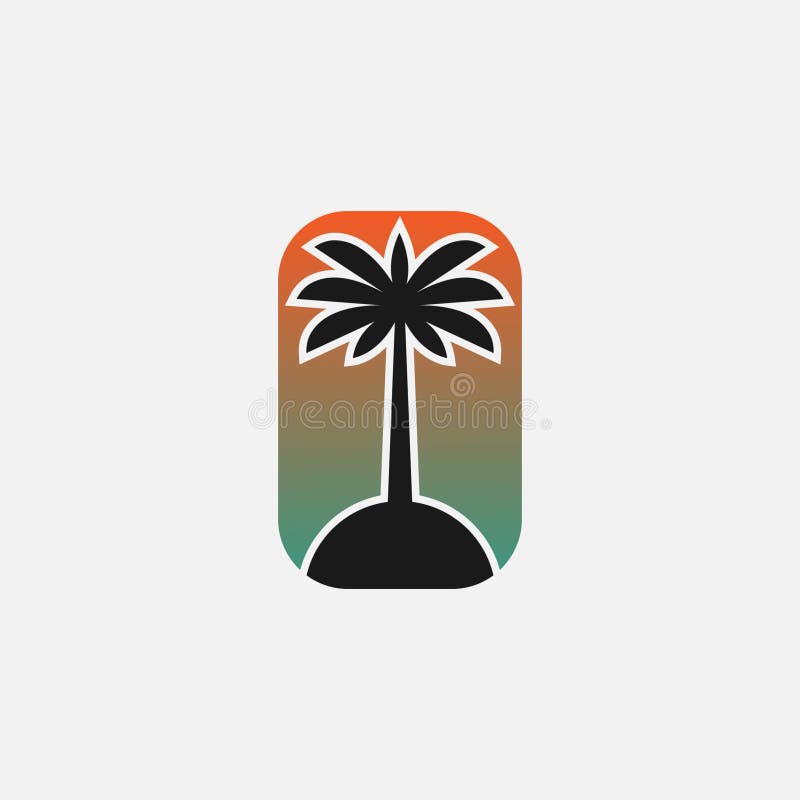 Palm Tree Element Shape for Logo Template Stock Vector - Illustration ...