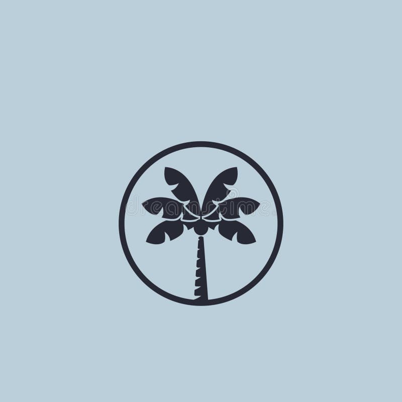 Palm Tree Element Shape for Logo Template Stock Vector - Illustration ...