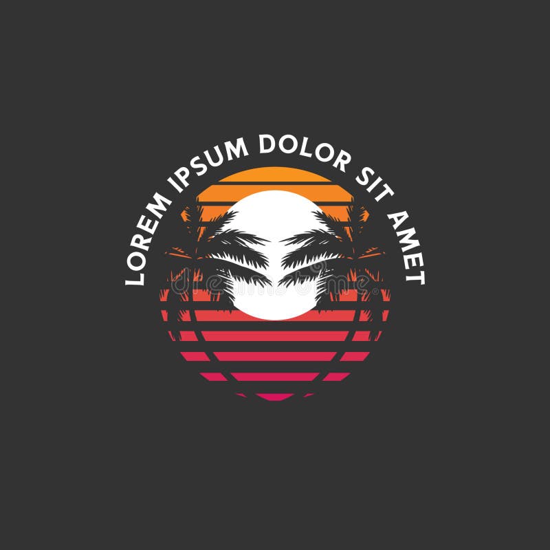 Palm Tree Element Shape for Logo Template Stock Vector - Illustration ...