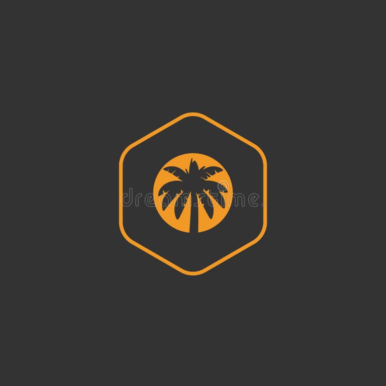 Palm Tree Element Shape for Logo Template Stock Vector - Illustration ...