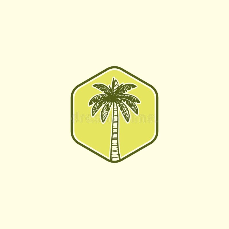 Palm Tree Element Shape for Logo Template Stock Vector - Illustration ...
