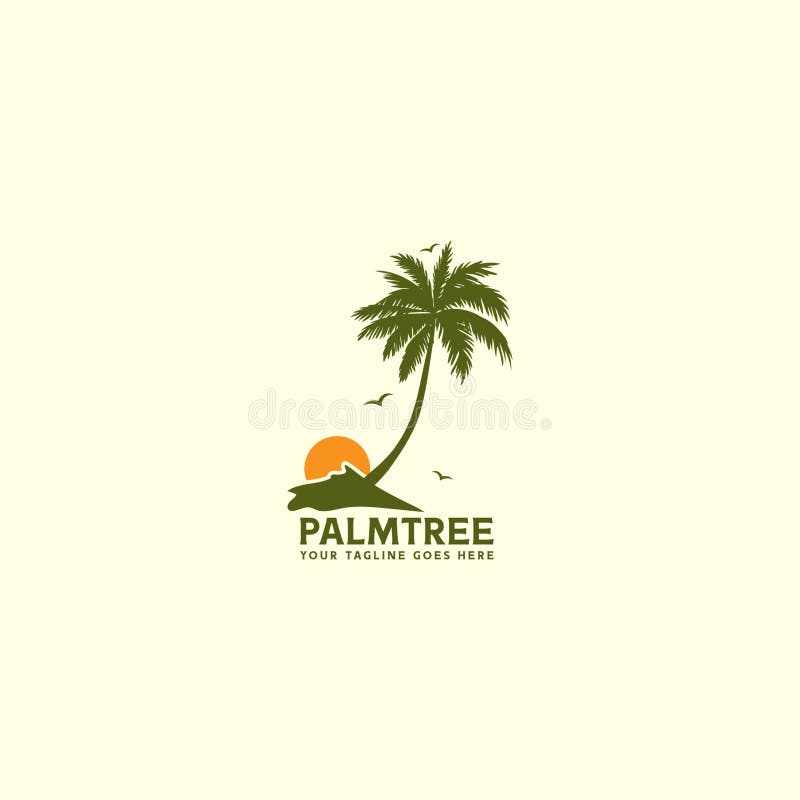 Palm Tree Element Shape for Logo Template Stock Vector - Illustration ...