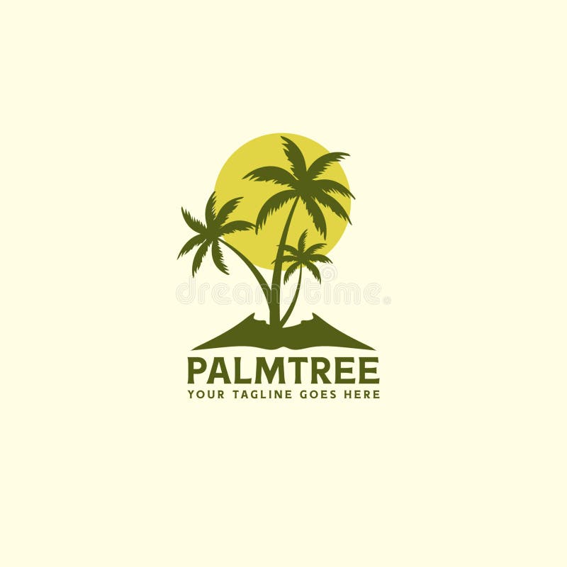 Palm Tree Element Shape for Logo Template Stock Vector - Illustration ...