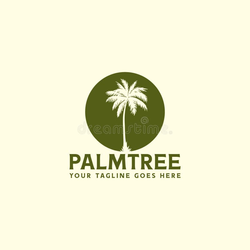 Palm Tree Element Shape for Logo Template Stock Vector - Illustration ...