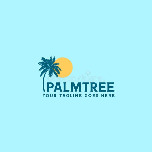Palm Tree Element Shape for Logo Template Stock Vector - Illustration ...