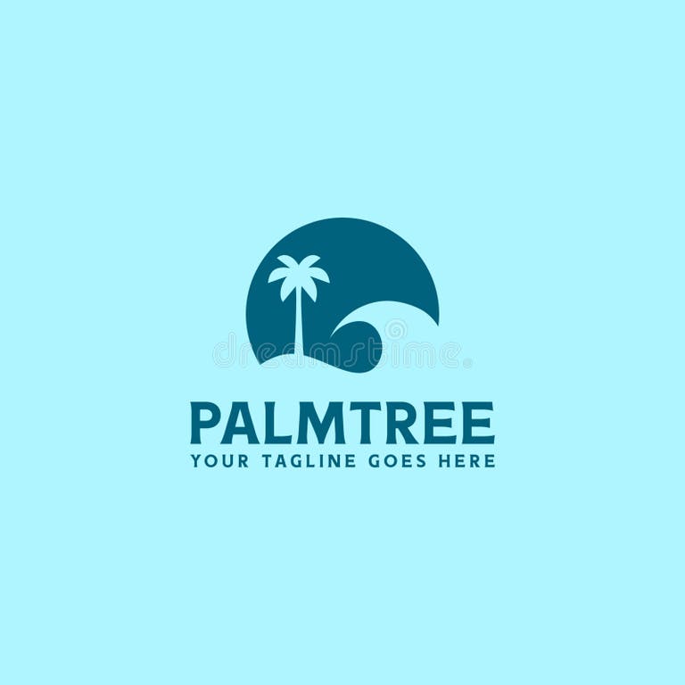 Palm Tree Element Shape for Logo Template Stock Vector - Illustration ...