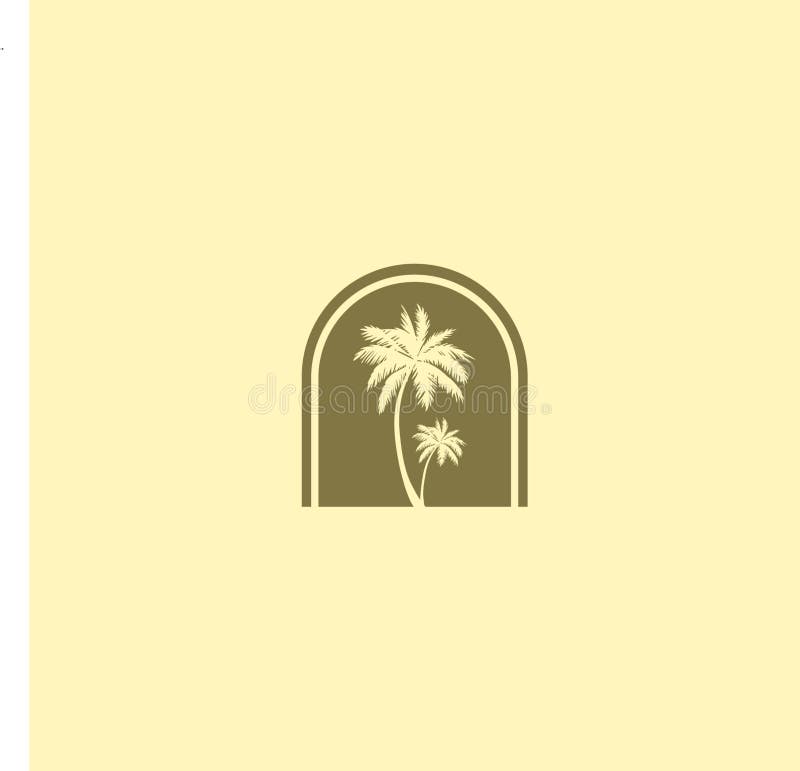 Palm Tree Element Shape for Logo Template Stock Vector - Illustration ...