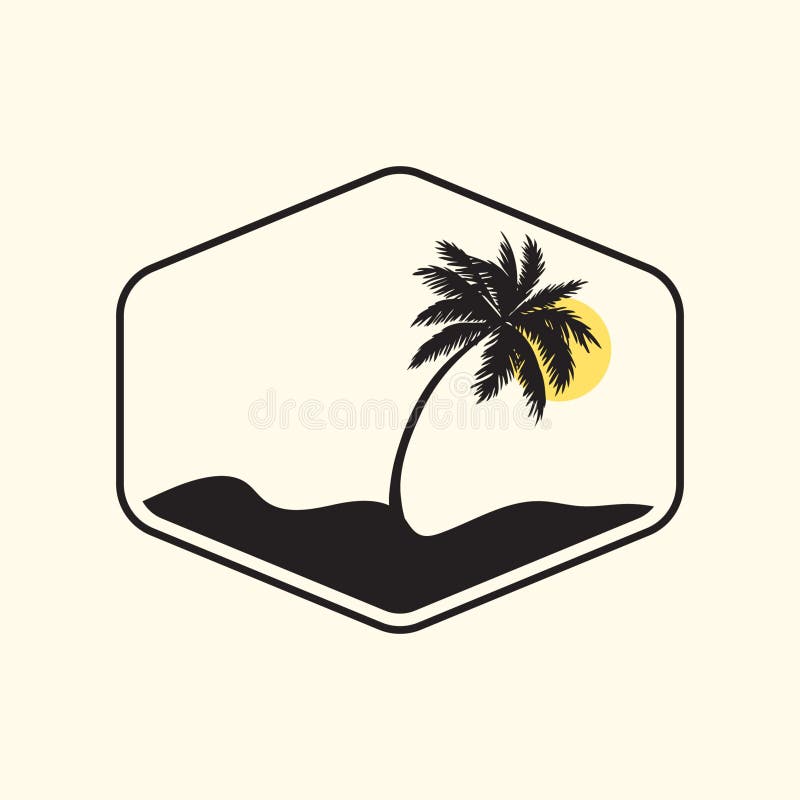 Palm Tree Element Shape for Logo Template Stock Vector - Illustration ...
