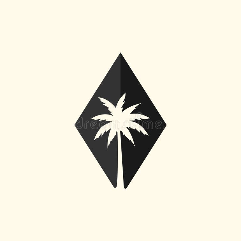 Palm Tree Element Shape for Logo Template Stock Vector - Illustration ...