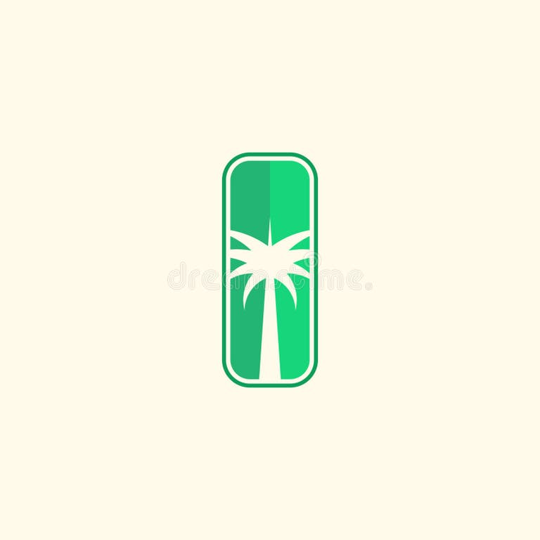 Palm Tree Element Shape for Logo Template Stock Vector - Illustration ...