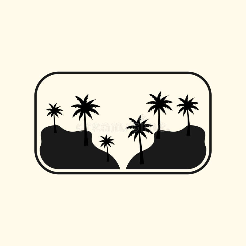 Palm Tree Element Shape for Logo Template Stock Vector - Illustration ...