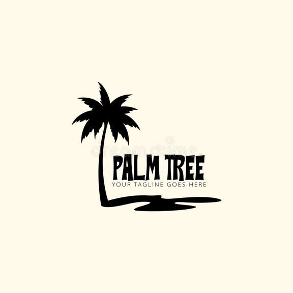 Palm Tree Element Shape for Logo Template Stock Vector - Illustration ...