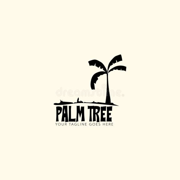 Palm Tree Element Shape for Logo Template Stock Vector - Illustration ...