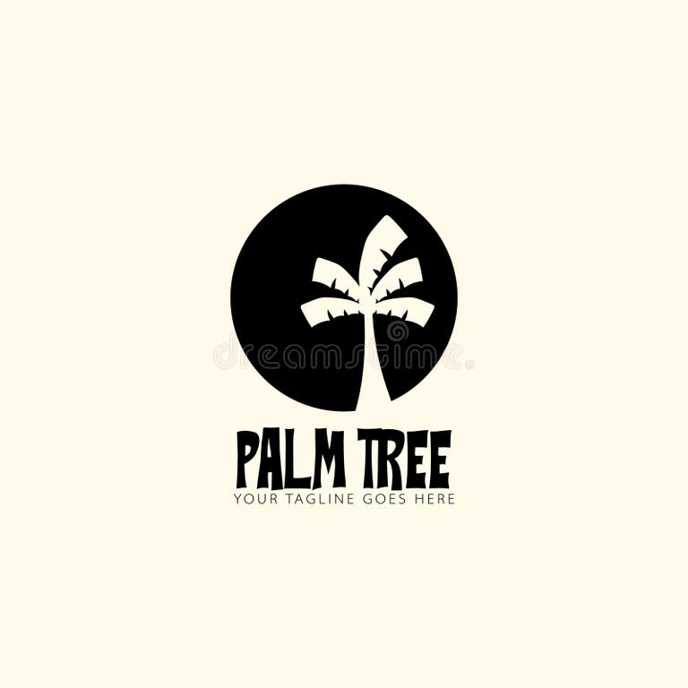 Palm Tree Element Shape for Logo Template Stock Vector - Illustration ...