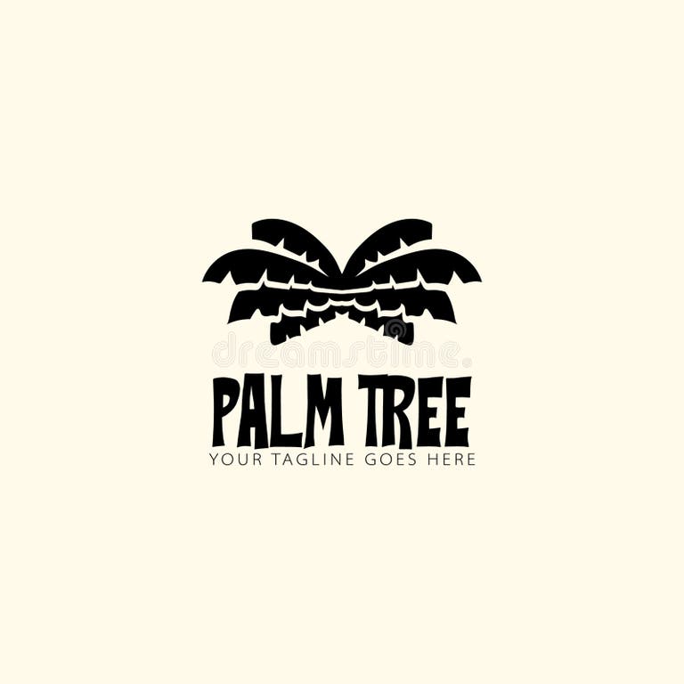 Palm Tree Element Shape for Logo Template Stock Vector - Illustration ...