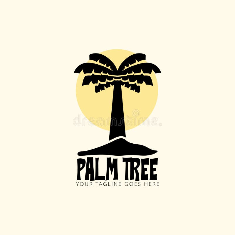Palm Tree Element Shape for Logo Template Stock Vector - Illustration ...