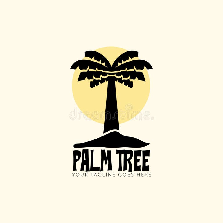 Palm Tree Element Shape for Logo Template Stock Vector - Illustration ...