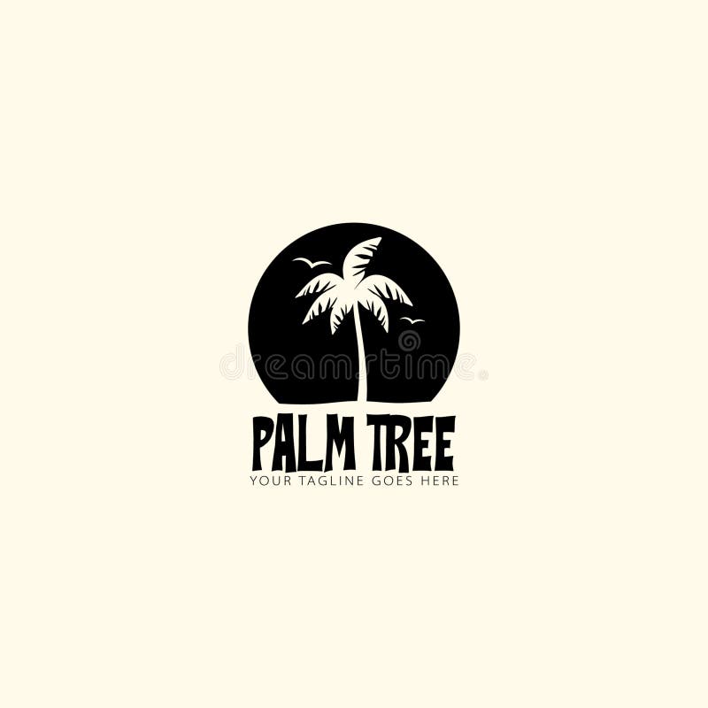 Palm Tree Element Shape for Logo Template Stock Vector - Illustration ...