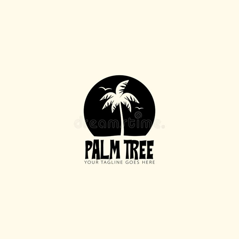 Palm Tree Element Shape for Logo Template Stock Vector - Illustration ...