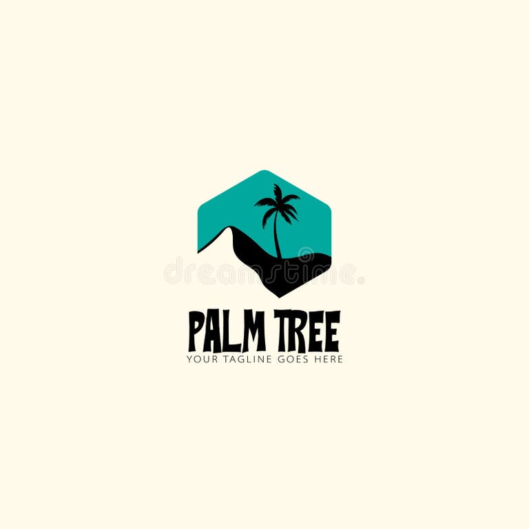 Palm Tree Element Shape for Logo Template Stock Vector - Illustration ...