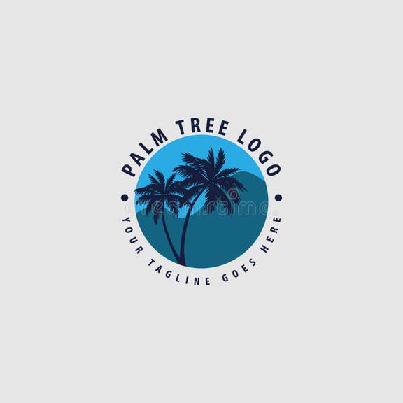 Palm Tree Element Shape for Logo Template Stock Vector - Illustration ...
